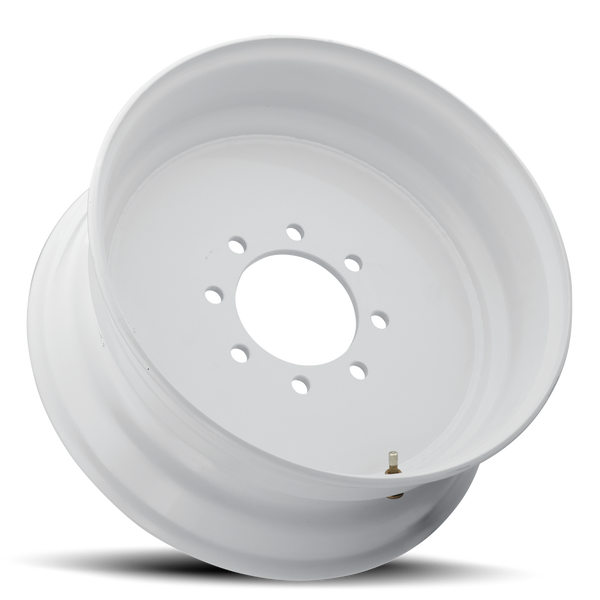 Single Commercial Trailer Wheel- White, 17.5"x6.75", 8x6.5, -.50" Offs ...